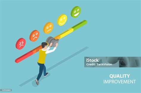 3d 아이소메트릭 플랫 벡터 품질 개선의 개념적 일러스트 레이 션 소비자 경험에 대한 스톡 벡터 아트 및 기타 이미지 소비자 경험 개선 고객 중심 Istock