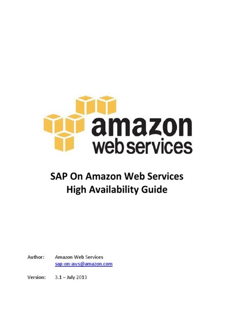 Pdf Sap On Aws High Availability Guide V3 Dokumen Tips