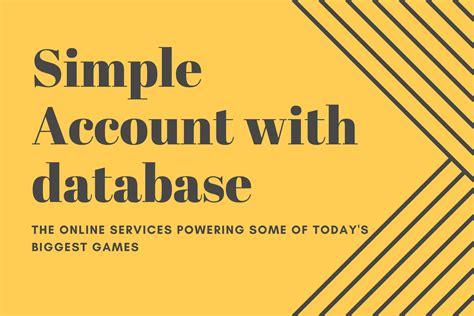 Simple Account With Database Network Unity Asset Store