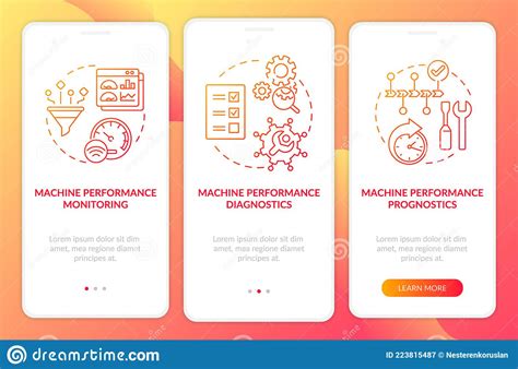 Digital Twin Tasks Onboarding Mobile App Page Screen Stock Vector Illustration Of Icon