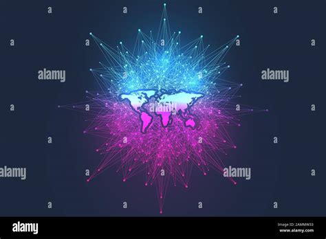 Global Network Connection World Map Point Composition Concept Of