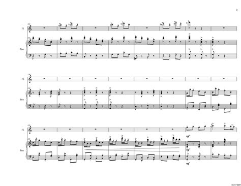 长笛独奏曲《伴你到天明》总谱（周开屏原创）