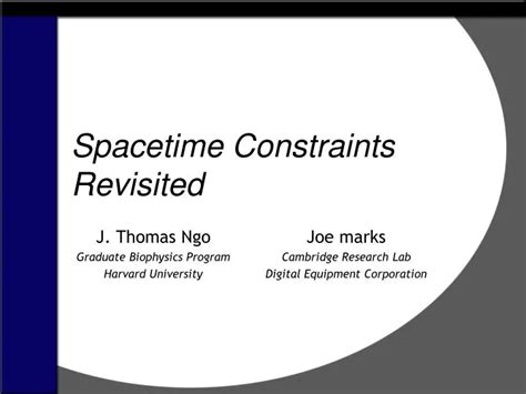Ppt Spacetime Constraints Revisited Powerpoint Presentation Free Download Id996619