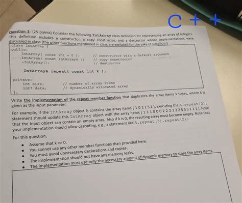 Solved Question 3 25 Points Consider The Following Chegg