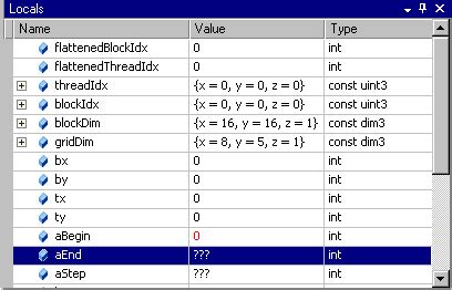Walkthrough Debugging A Cuda Application