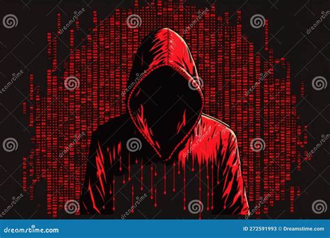 Opened By A Hacker With A Red Binary Backdrop Stock Illustration Illustration Of Lock