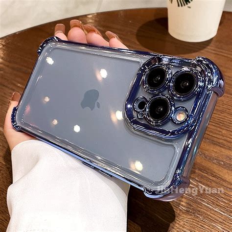 Capa Macia De Proteção Contra Queda De Quatro Cantos Para Iphone 14 13 12 11 Pro Max 14 Plus