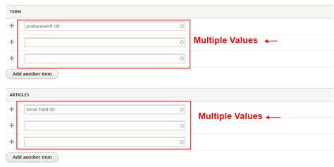 Multiple Reference Field Values And Multiple Term Reference Values Are