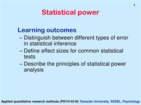 PPT Statistical Power PowerPoint Presentation Free Download ID 9273401