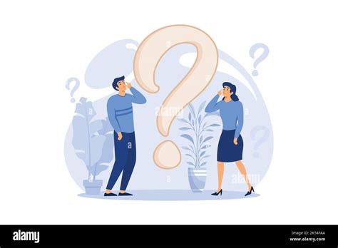 Concept Illustration Of People Frequently Asked Questions Around Question Marks Answer To