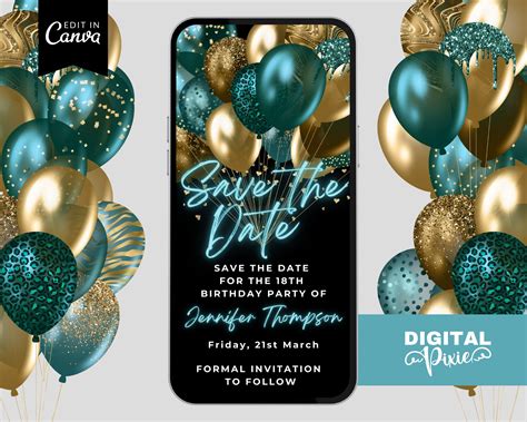 Save The Date Party Template
