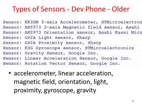 cs371m mobile computing sensing and sensors ppt download