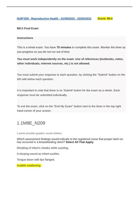 NUR 209 Reproductive Health Exam Questions And Answers Nursing Course Stuvia US