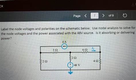 Solved Label The Node Voltages And Polarities On The