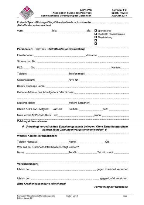 Formular F2 Aspr Svg