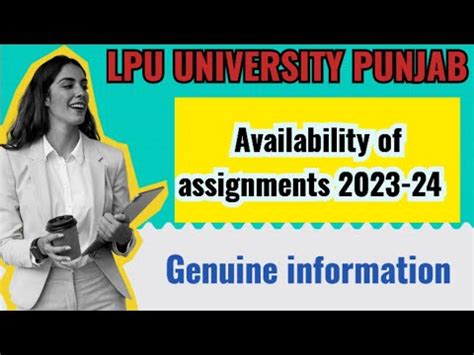 Lpu University Assignment 2023 YouTube