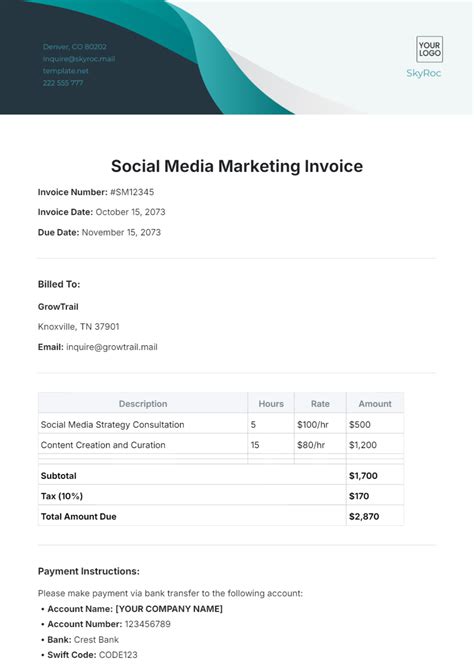 Free Invoice Summary Template To Edit Online