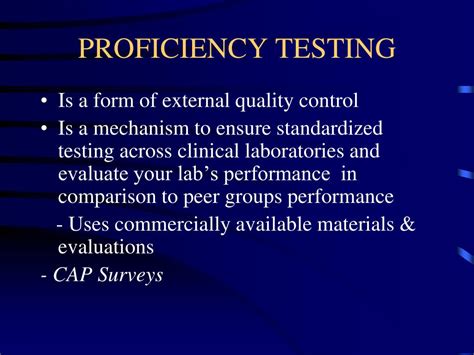 Ppt Proficiency Testing A Brief Overview Powerpoint Presentation Free Download Id 563183