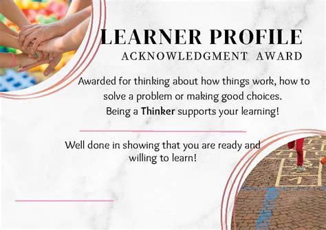 Ib Pyp Learner Profile Awards By Yeava Designs Tpt