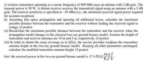 A Wireless Transmitter Operating At A Carrier