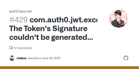 Auth0 Jwt Exceptions SignatureGenerationException The Token S
