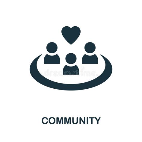 Community Icon Monochrome Simple Project Management Icon For Templates Web Design And