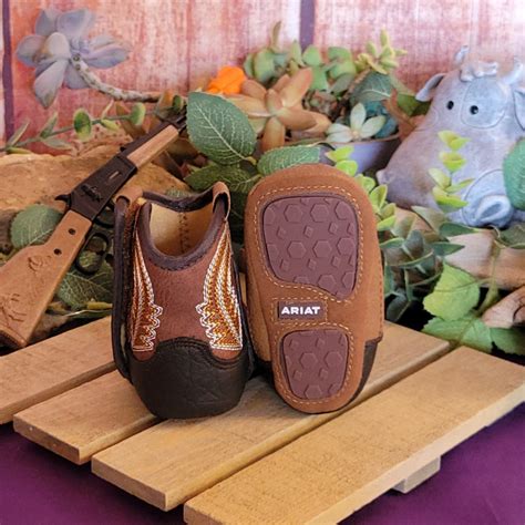 Infant Lil Buckaroos Booties Evan By Ariat A442002602 The Branding