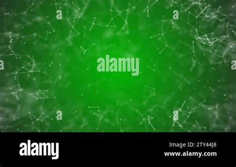 Big Data Visualization Abstract Nanotechnology Lime Color Plexus Background Mesh Nanotechnology