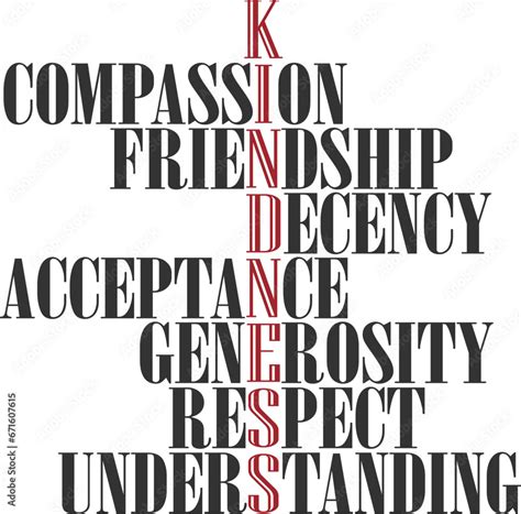 Kindness Word Art Kindness Illustration Stock Vector Adobe Stock