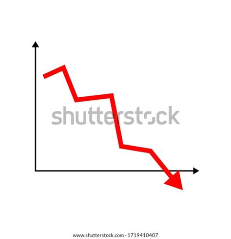 Illustration Vector Red Line Graph Shows Stock Vector Royalty Free Shutterstock