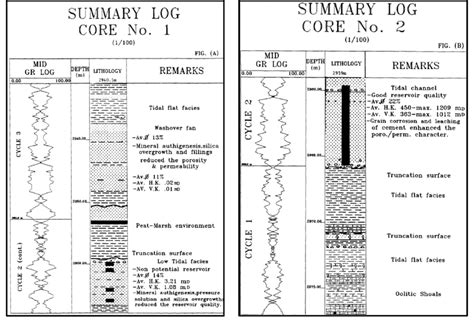 Summery Log Of The Cored Intervals Core No 1 To The Left And Core No Download Scientific
