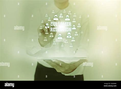 Hand Writing Sign Customer Retention Word Written On Activities Companies Take To Reduce User