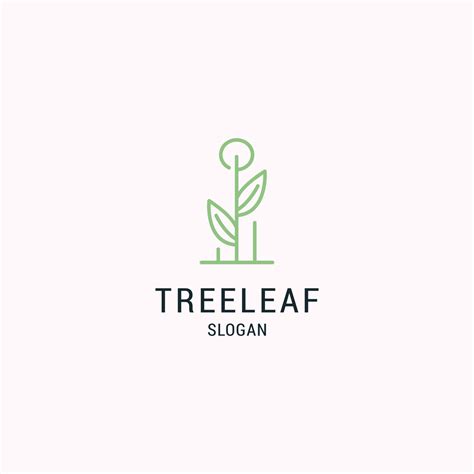 Tree Leaf Logo Icon Flat Design Template 13314429 Vector Art At Vecteezy