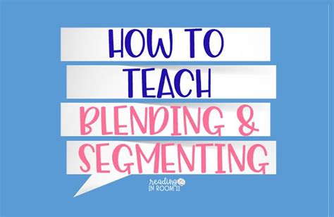 How To Teach Blending And Segmenting Reading In Room 11 Teaching