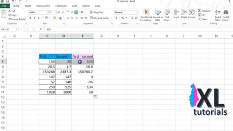 What Is The Formula For Subtraction In Excel Youtube