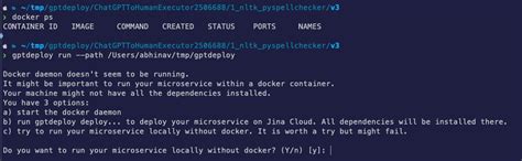 Docker Daemon Is Running But Not Detected While Gptdeploy Run · Issue 51 · Jina Aidev Gpt