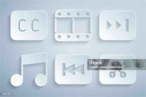 되감기 버튼 빨리 감기 음악 노트 톤 비디오 편집 재생 및 자막 아이콘을 설정합니다 벡터 3차원 형태에 대한 스톡 벡터 아트 및 기타 이미지 Istock