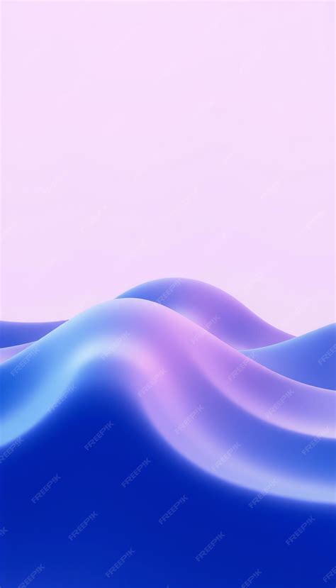 Abstract Blue And Purple Gradient Background With Soft Flowing Waves Premium Ai Generated Image