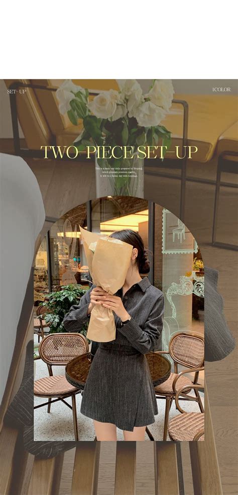 Made 너의매력 스트라이프 셔츠사선랩스커트 투피스set44~99 ♥핫핑♥