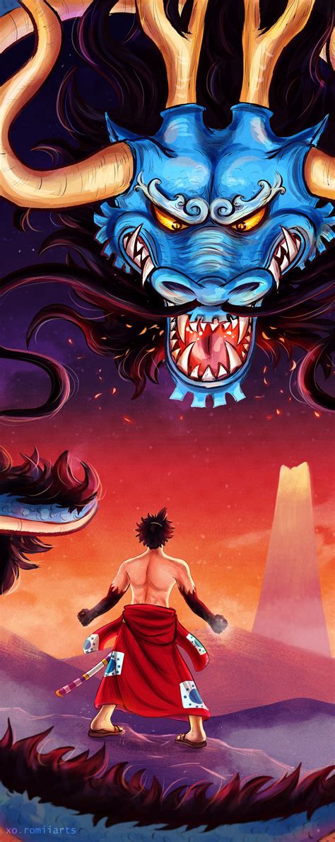 Fan Art I Made For Future Merch We All Know How Luffy Vs Kaido Went