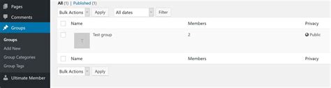 Groups Setup Ultimate Member