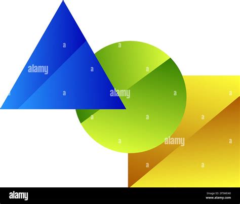 Basic Shapes Logo Element Triangle Square Circle Logo Icon — Stock