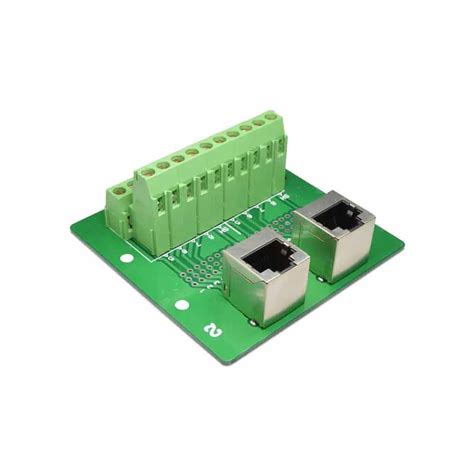 Rj45 Solderless Terminal Block Female To Female Adapter With Pcb Module Rack Straight Upward