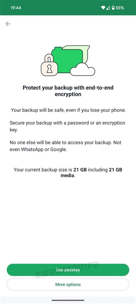 whatsapp readying passkey feature for encrypted backups huawei central
