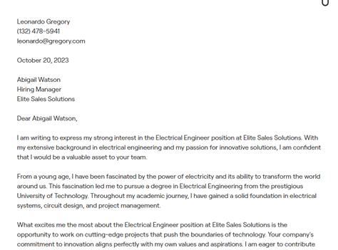 3 Electrical Engineer Cover Letter Examples With In Depth Guidance