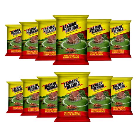 Laxmanrekhaa Cockroach Killer Powder Pack Of 12 Cockroach Killing