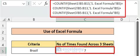 How To Use Countif Function Across Multiple Sheets In Excel