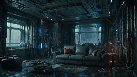 Interior Of A Post Apocalyptic House Premium Ai Generated Image