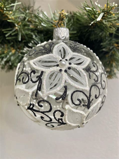 ᐉ Прикраса на ялинку зі скла 80 мм Квіти D80 Flowers 1 • Краща ціна в Києві Україні • Купити