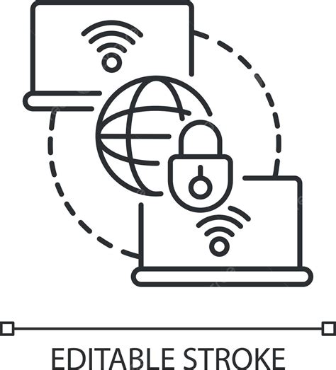 Private Wan Linear Icon Development Concept Technology Vector